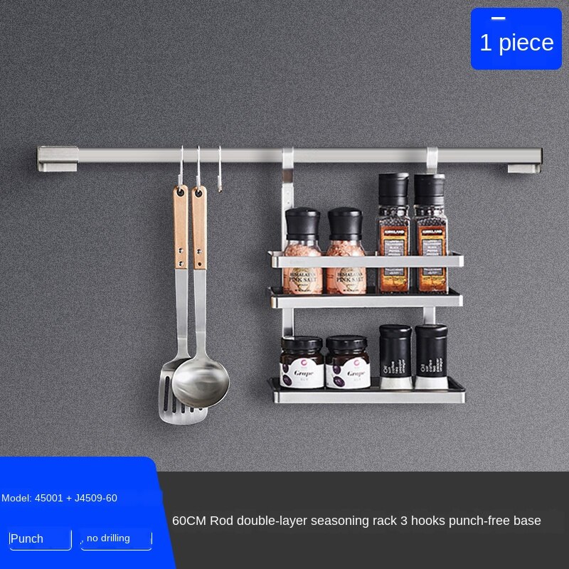 Stainless steel kitchen shelf wall hanging sauce r... – Grandado