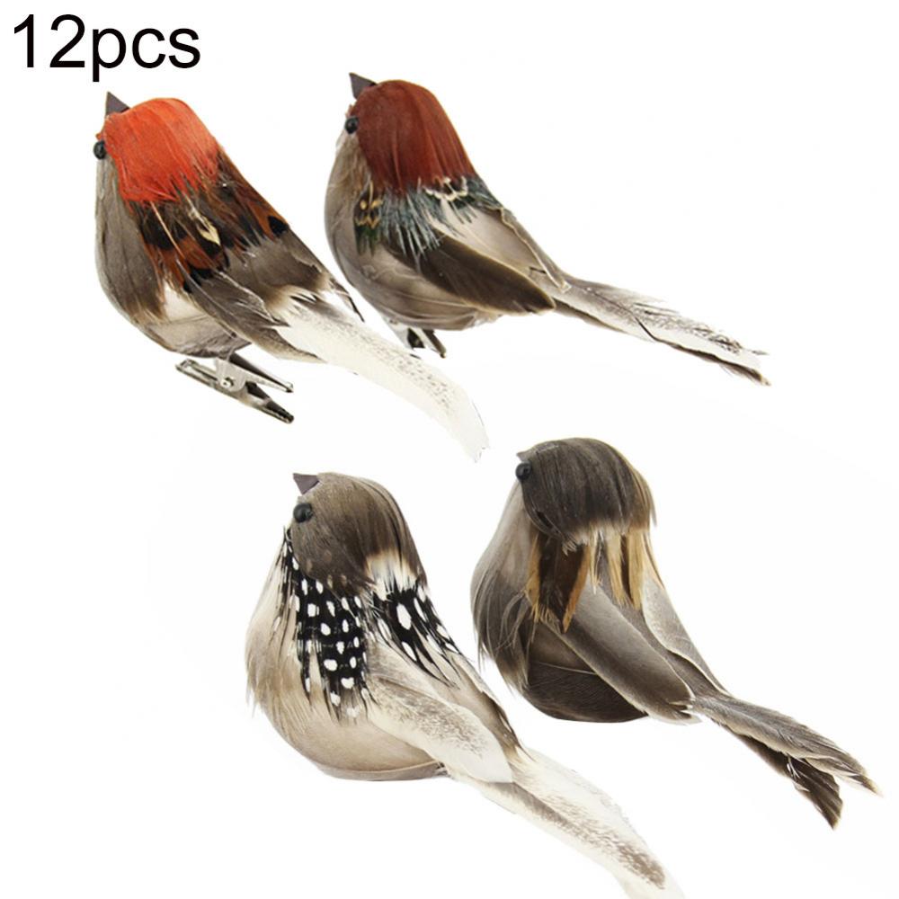 40% Sales! 12Pcs Artificial Animal Bird Spadger Sp... – Grandado