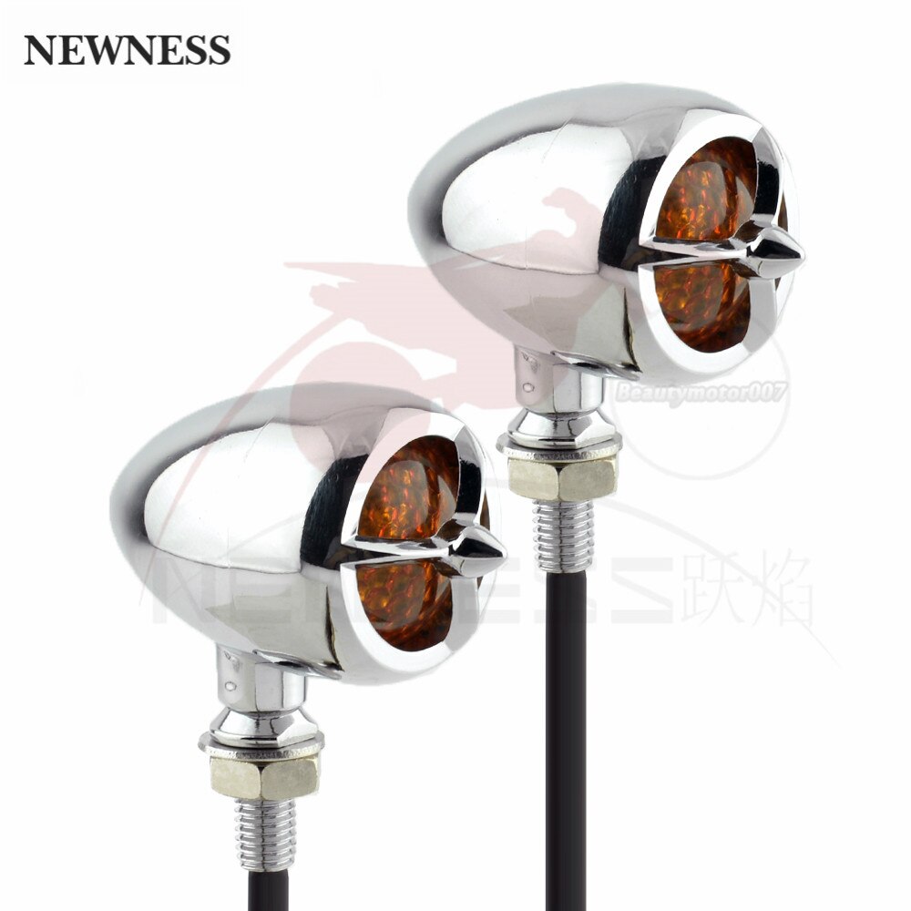Universal 3 Wires Chrome Motorcycle LED Mini Bulle... – Grandado