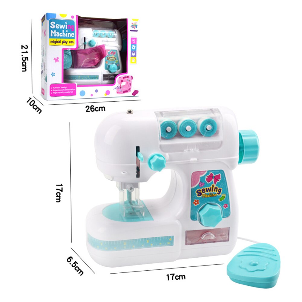 Simulation DIY Sewing Machine Electric Mini Children Household Pretend ...