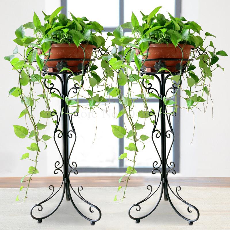 Flower stand flower pot rack single Floor type wro... – Grandado