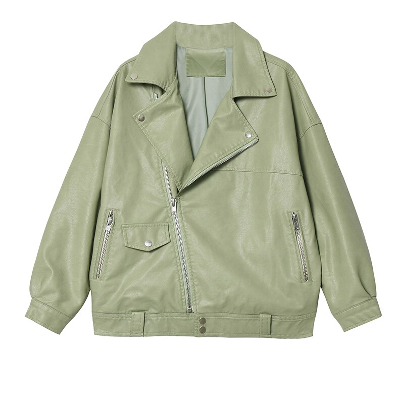 Ly Varey Lin Faux Soft Leather Women Loose Jacket ... – Grandado