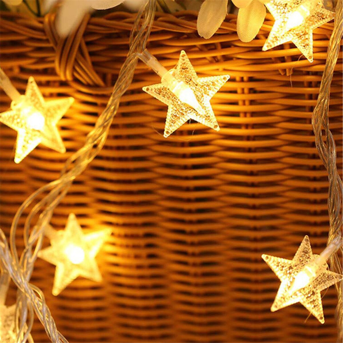 1.5m led stjerner lyskæder bold udendørs guirlande... – Grandado