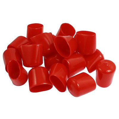 20 Pcs 30mm Height 22mm Inner Dia Round Tip Red PV... – Grandado