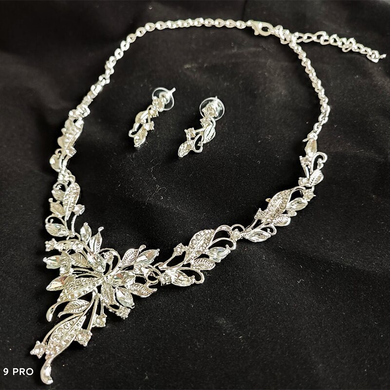 Noble Bridal Sieraden Set Vrouwen Bruidsmeisje Lea... – Grandado