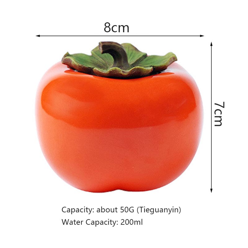 Persimmon Tea Pot Hight Household Ceramic Spice St... – Vicedeal