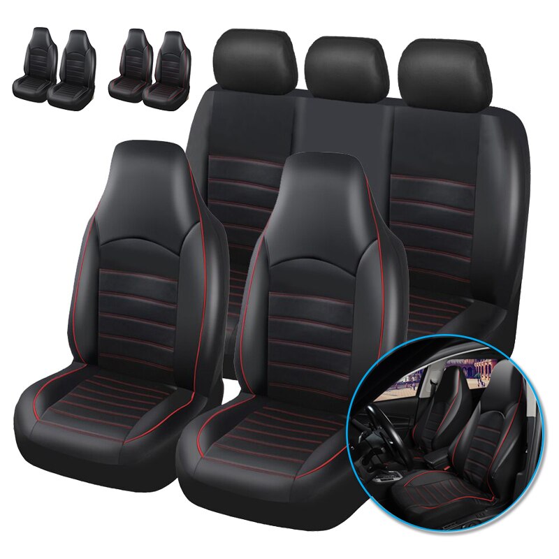AUTOYOUTH PU Leather Front Car Seat Covers Style H... – Grandado