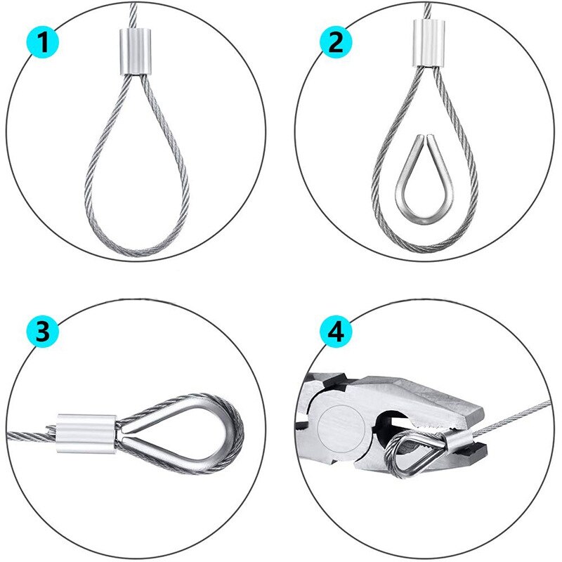 Wire Rope Cable Hooks Stainless Steel Cord Hanging... – Vicedeal