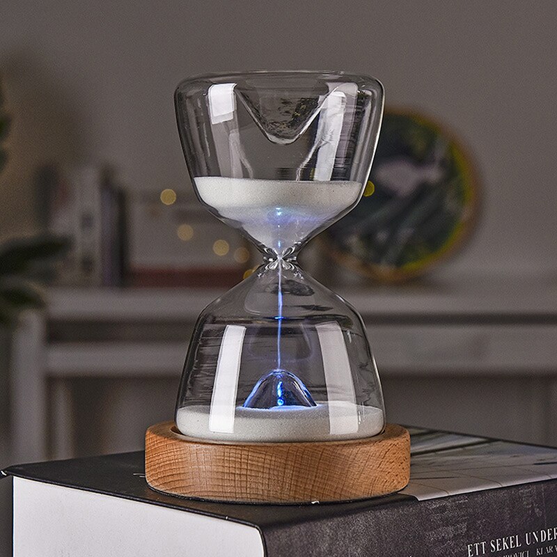 Desktop Glas Zandloper 15 Minuten Tijd Timer Licht... – Vicedeal