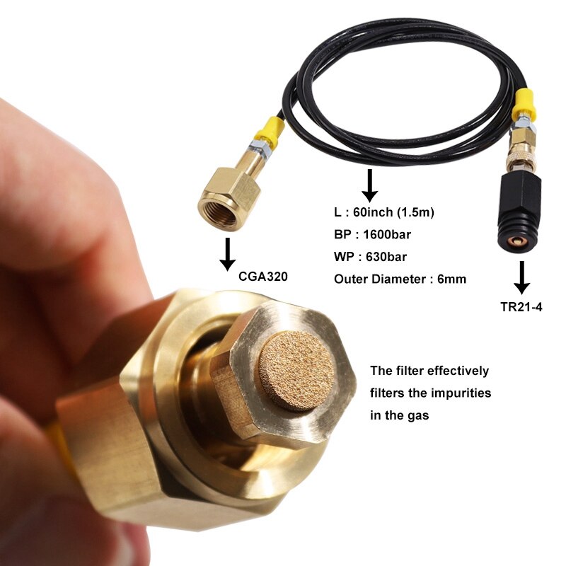 Met Filter CO2 Tank Adapter Soda Hoge Druk Slang K... – Vicedeal