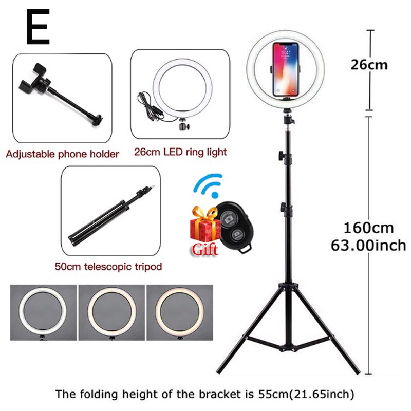 16/26cm Led Ring Light Tripod Light Led Ring Light... – Vicedeal