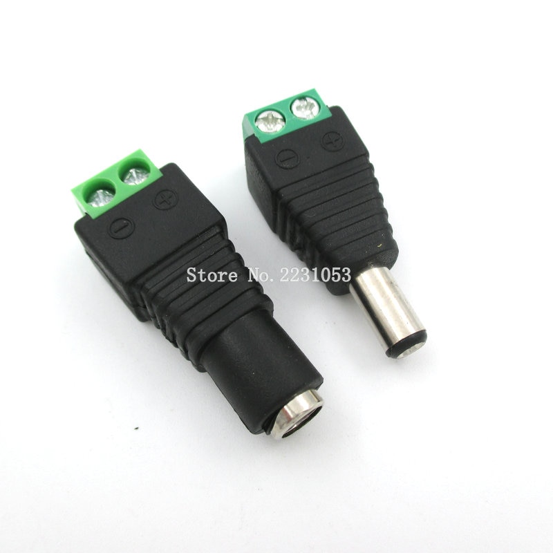 DC12V 5pcs Male + 5pcs Female 2.5x5.5MM DC Power P... – Grandado