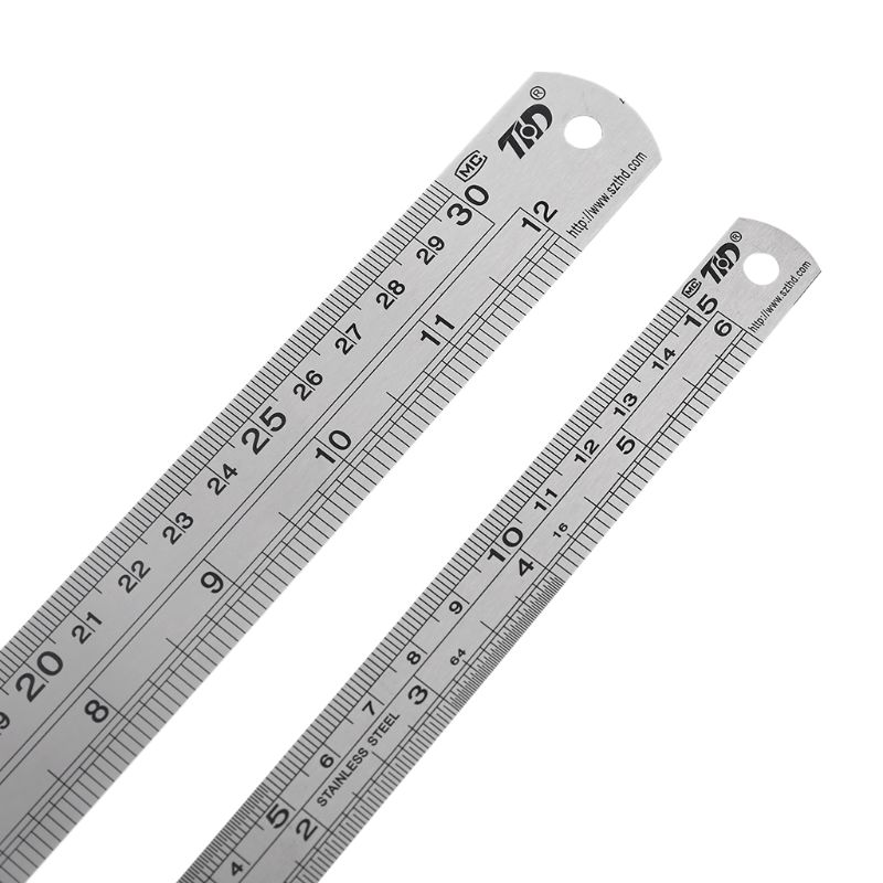 2PCS Stainless Steel Ruler and Metal Rule Kit 30cm... – Grandado