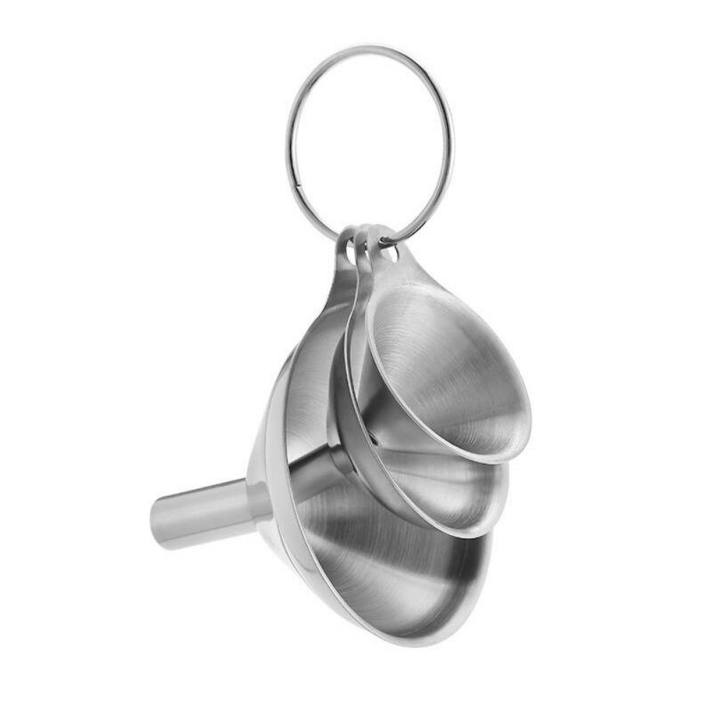 3PCS Stainless Steel Funnel Set Small Mouth with H... – Grandado