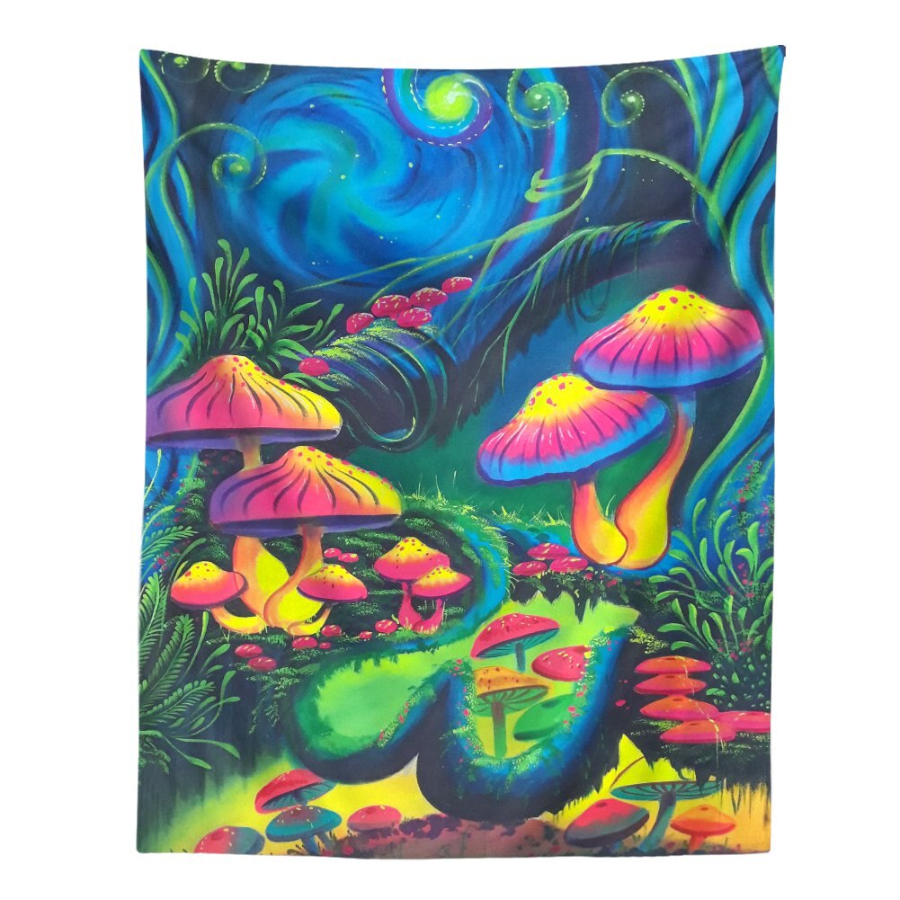 Trippy Mushroom Tapestries Hippie colorful Art Tap... – Vicedeal