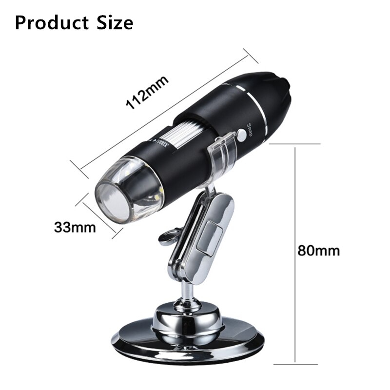 1600X 3in1 Type-C Digital Microscope With 8 LEDs 2... – Grandado