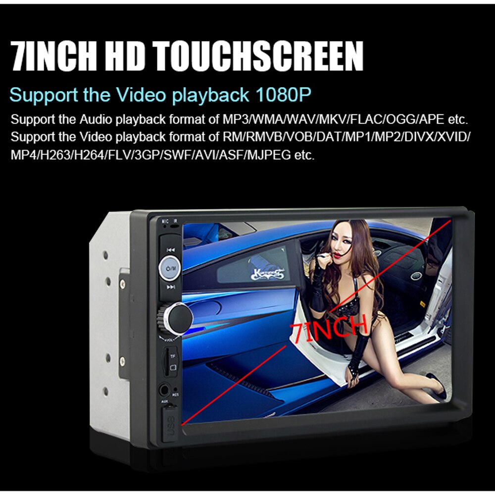 2 din car radio 7" HD Player MP5 Touch Screen Digi... – Vicedeal
