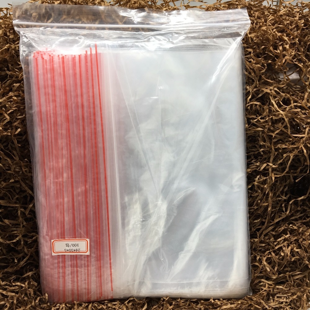 100 pcs/lot Size 24X35cm Ziplock zip lock poly bag... – Grandado
