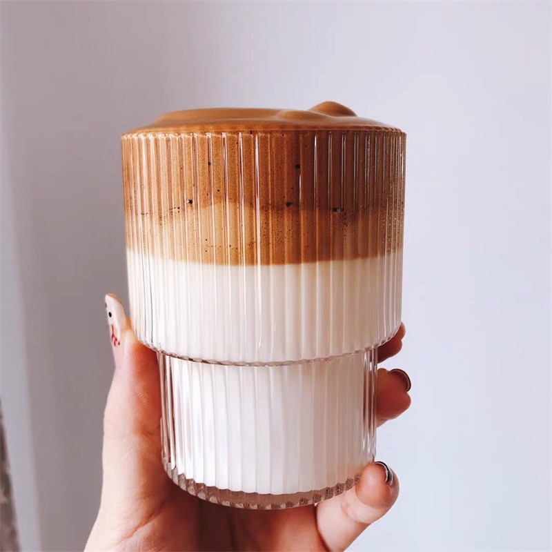 INS Style Glass Cup Transparent Tea Coffee Mug Ice... – Grandado