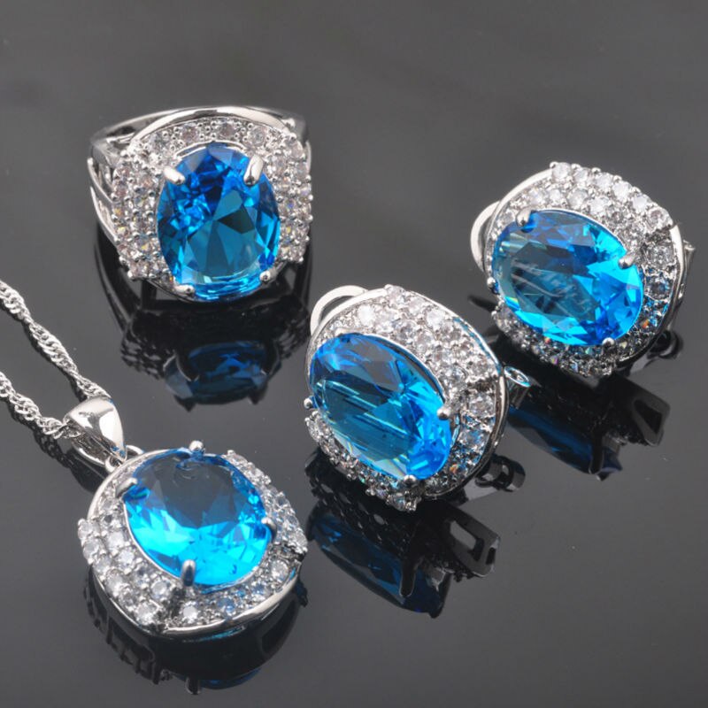 Unusual Silver Color Jewelry Set For Women Wedding... – Vicedeal