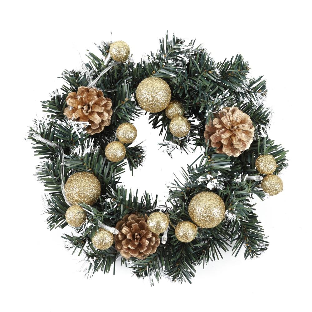 Fashionable Christmas Wreath With Battery Powered ... – Grandado