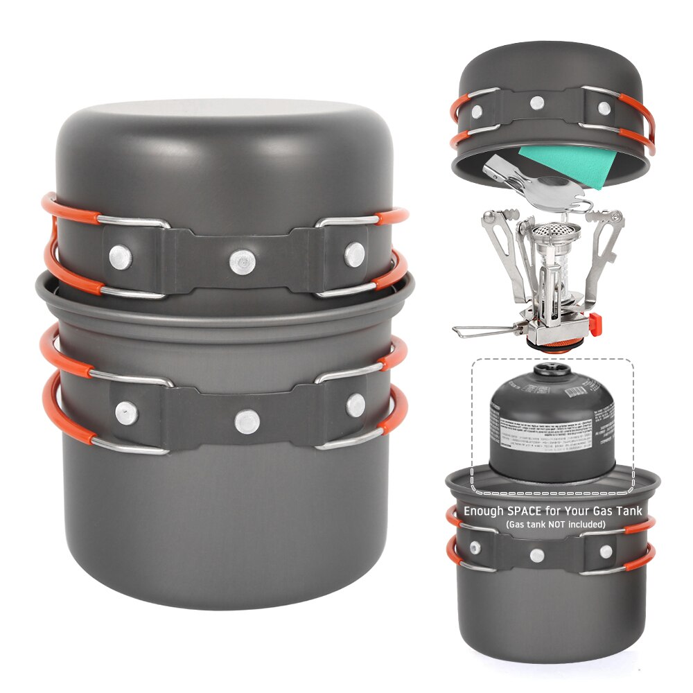 Outdoor Camping Cookware Set Marching Utensils Tab... – Grandado