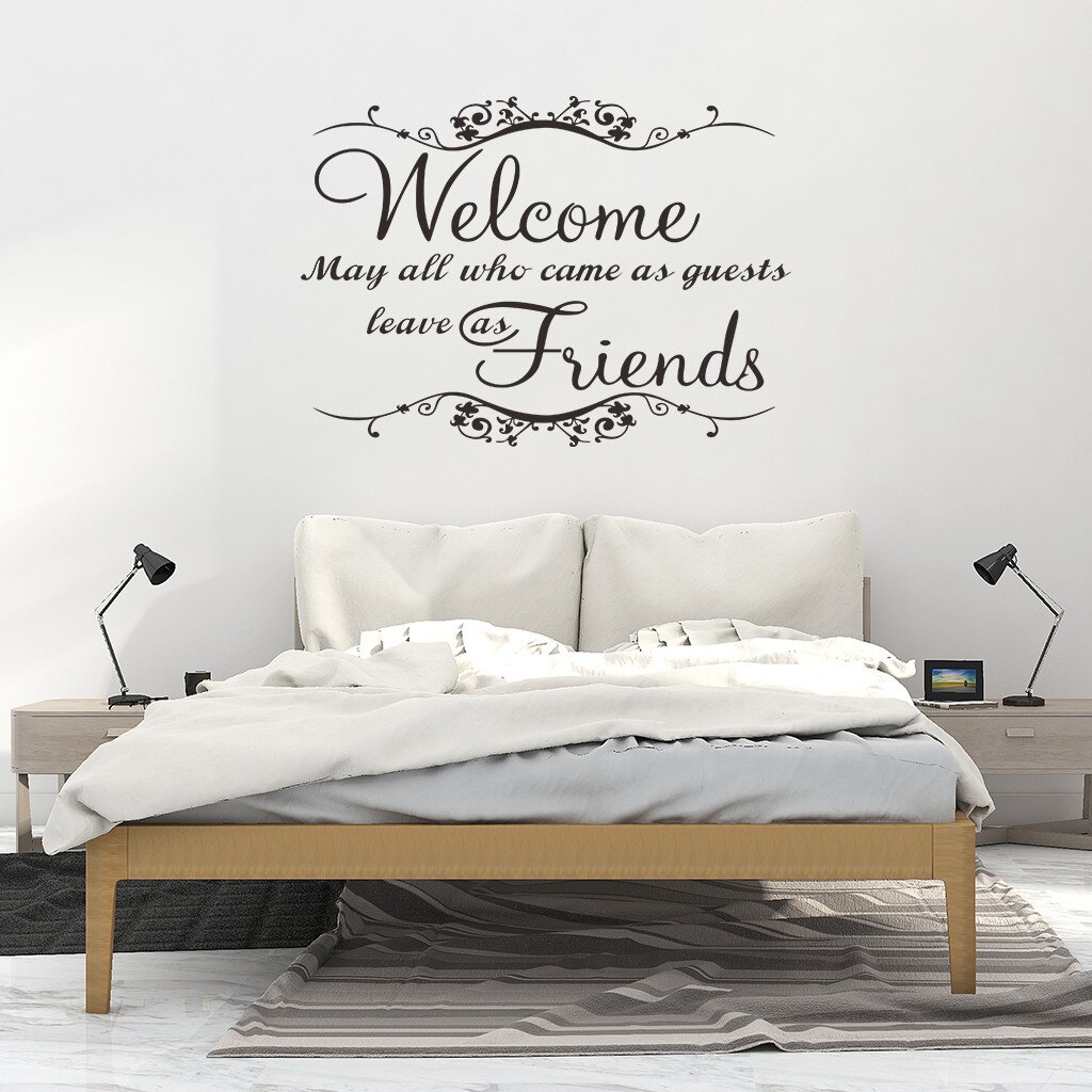 Welcome Friend Art Vinyl Mural Home Decor Wall Sti... – Grandado