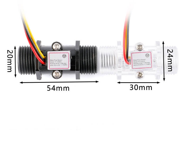 G1/2" Water Flow Sensor Switch Fluid Flow Met... – Grandado