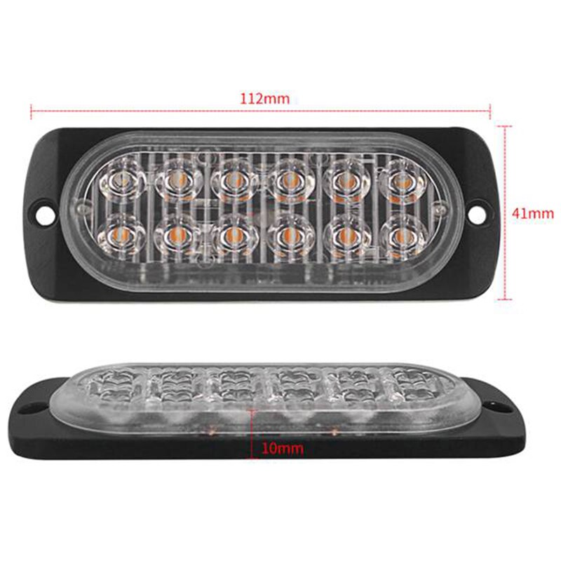 4 Pcs 12-Led Amber Flash Flashing Recovery Strobe ... – Grandado