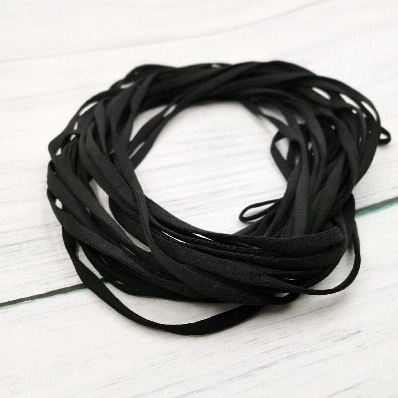 1-100M 5MM Black Elastic Band goma elastica Rubber... – Vicedeal