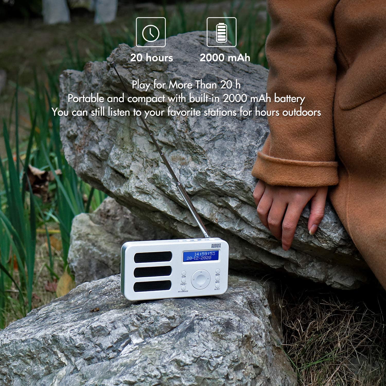 Portable Digital Radio August MB225 DAB/DAB +/FM R... – Grandado