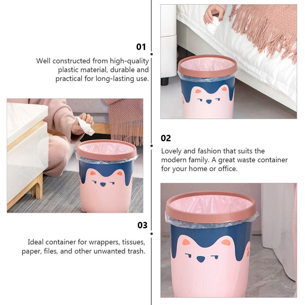 1pc Household Trash Can Simple Uncovered Waste Bin... – Grandado