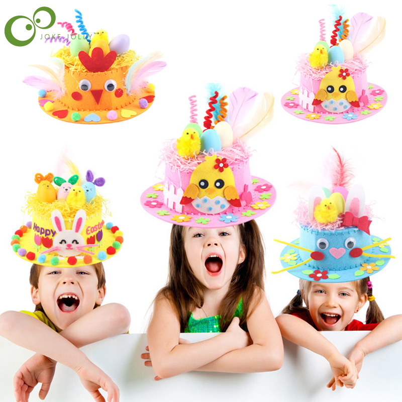 1 Set Easter hat children's clothing show DIY ... – Vicedeal