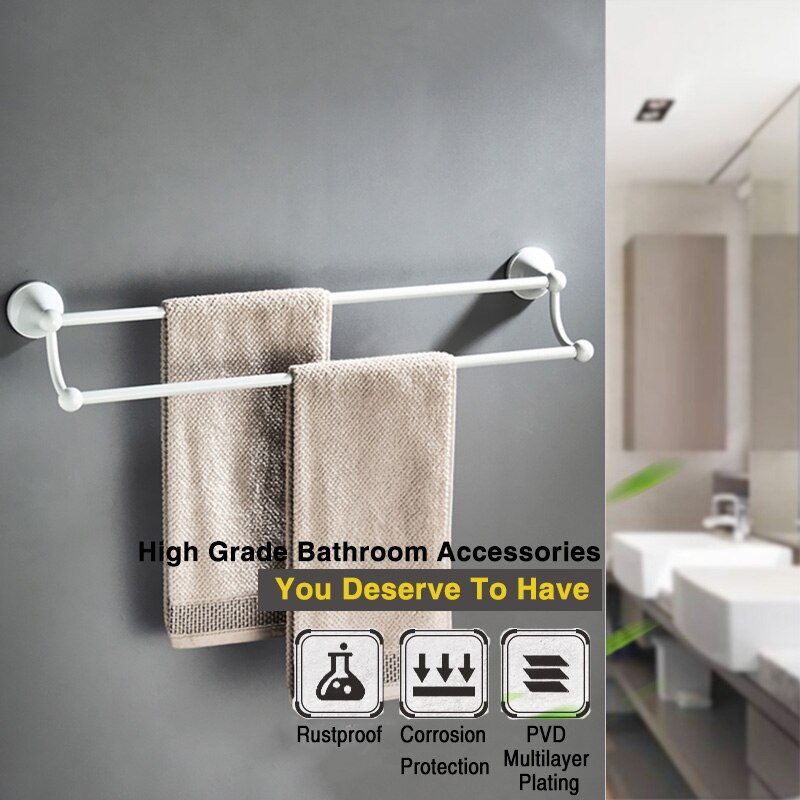 Goud Dubbele Handdoek Rail Zwarte Antieke Handdoek... – Vicedeal