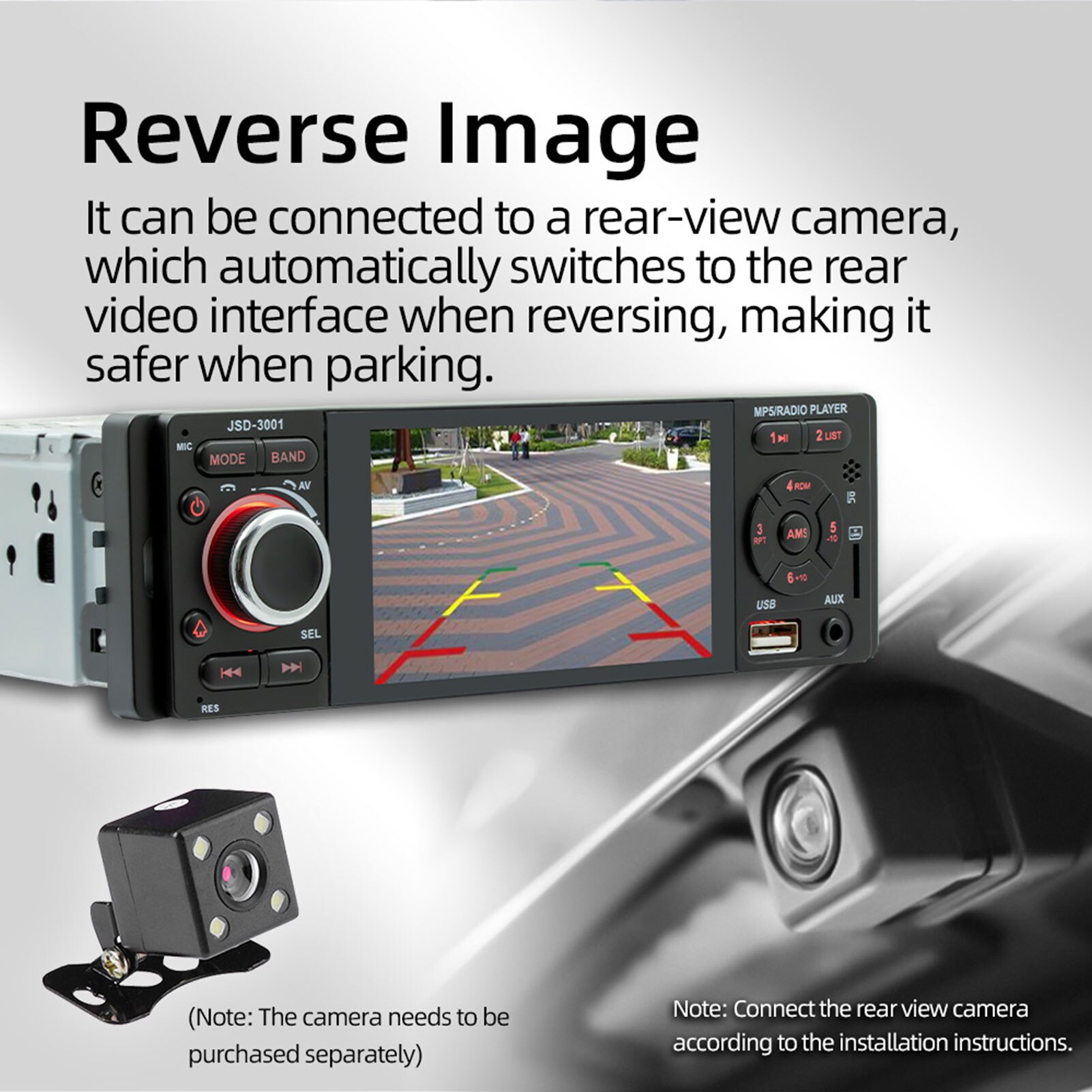 1DIN Car Radio Bluetooth Car Stereo FM Radio MP5 A... – Grandado