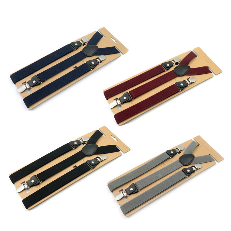 Unisex Suspenders 3 Clips Braces Leather Suspensor... – Vicedeal