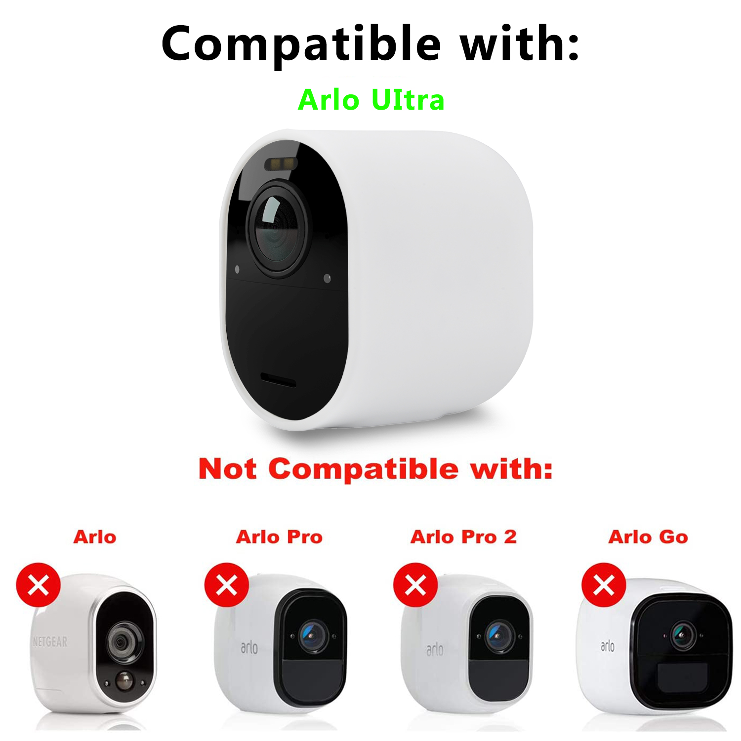 Siliconen skins voor Arlo Ultra Waterdichte witte ... – Vicedeal
