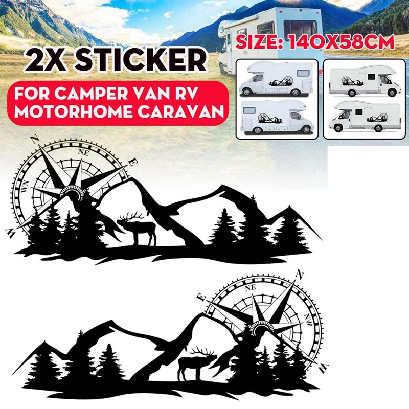 -RV Motorhome Universal Body Sticker DIY Compass N... – Vicedeal