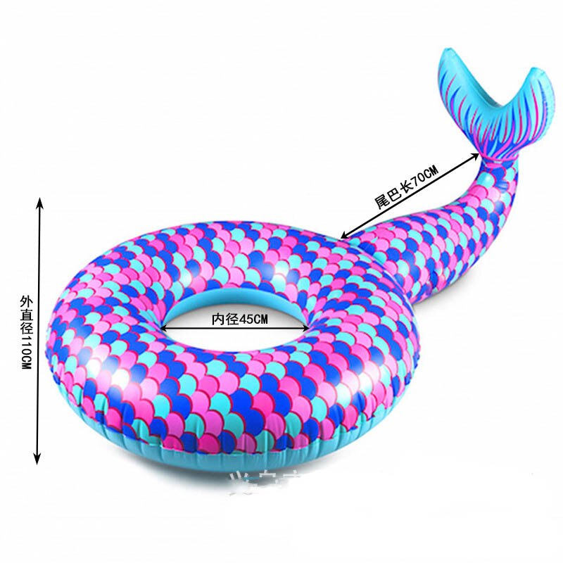 180cm*120cm Inflatable Mermaid Swimming Ring Giant... – Grandado