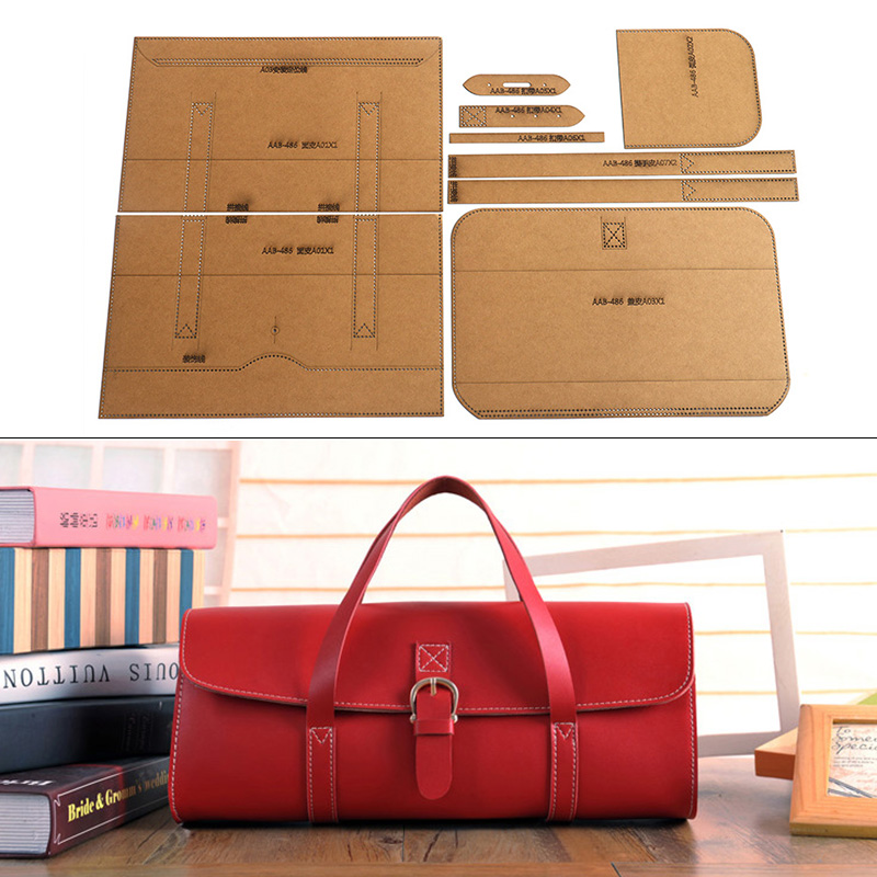 1Set DIY Kraft Paper Template Cylinder Bag tote Le... – Grandado