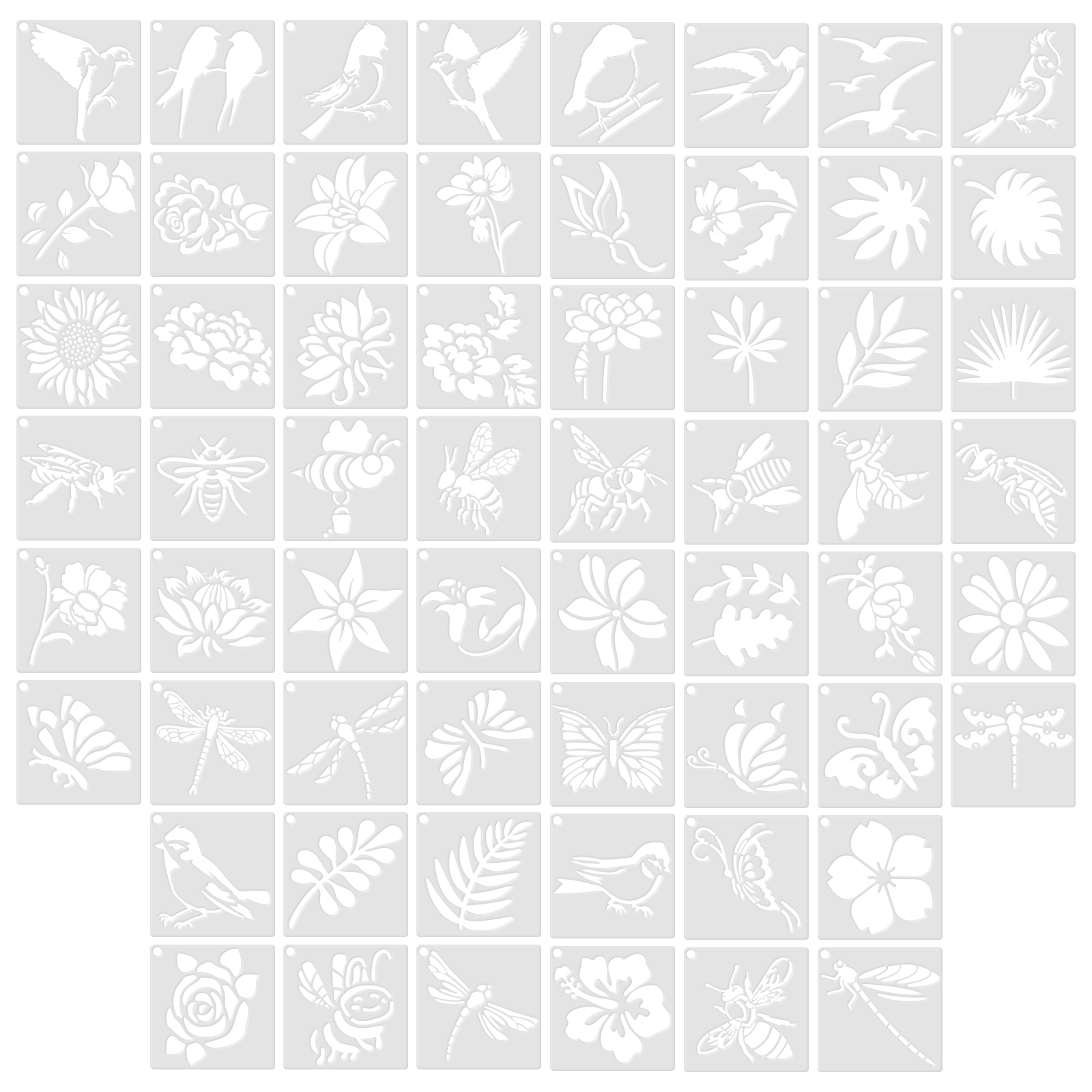 60Pcs Painting Stencils on Wood Canvas Reusable St... – Vicedeal