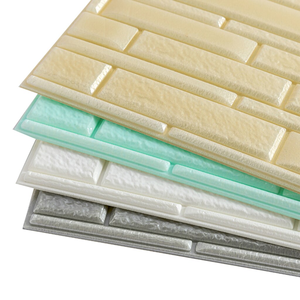 PE Foam 3D Tile Brick Waterproof Panels Wall Stick... – Vicedeal