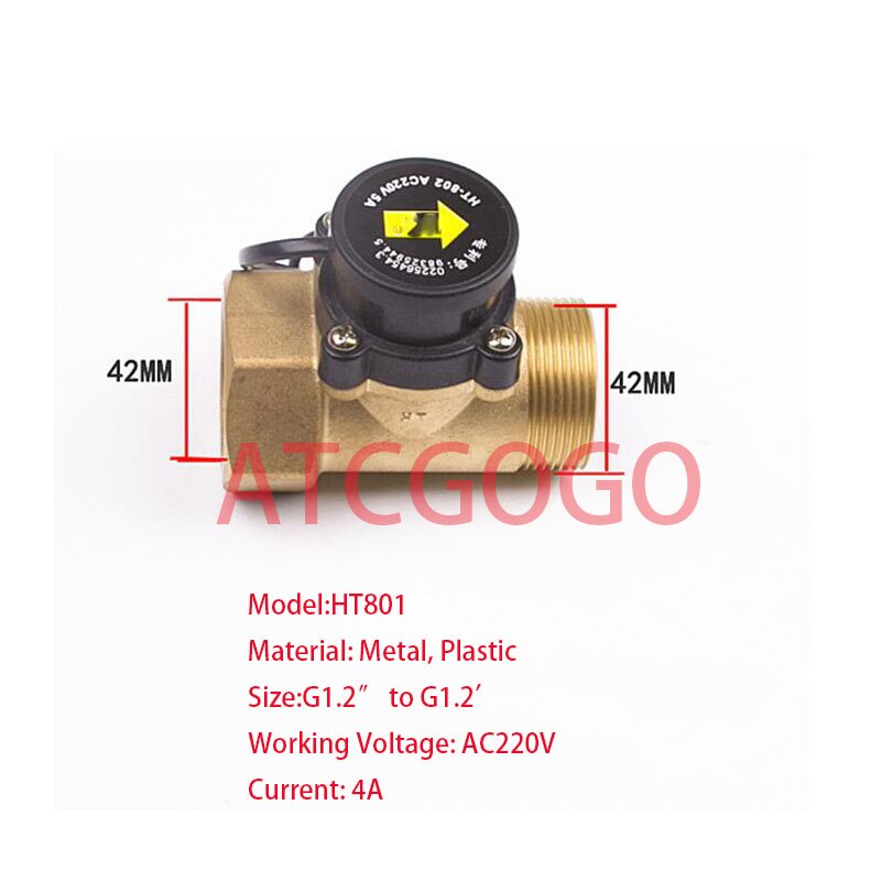 HT801 1.2 Inch Full Copper Water Flow Sensor Switc... – Grandado