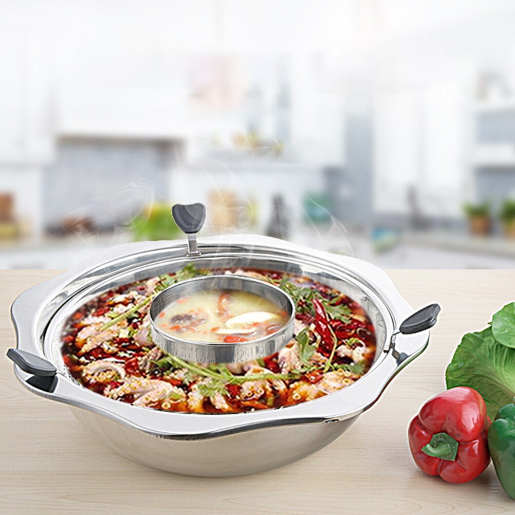 1 Set Stainless Steel Rotating Chinese Pot Durable... – Vicedeal