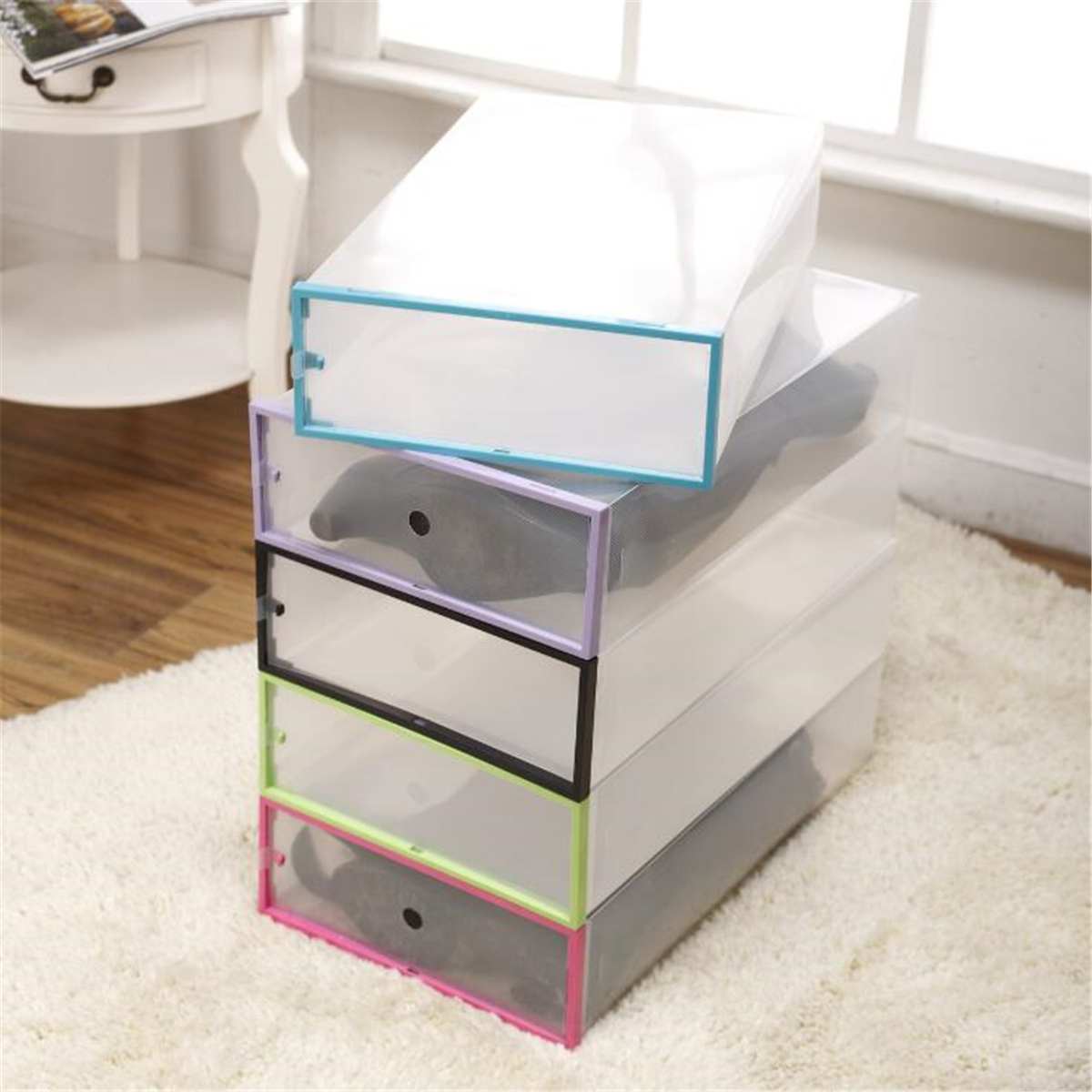 Boots Box Shoe Storage Box Case DIY Folding Shoe b... – Grandado