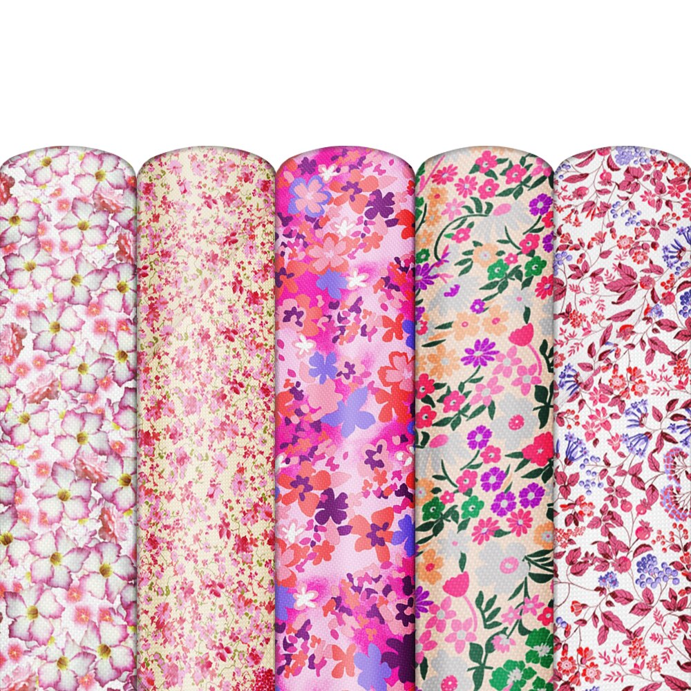 20*33Cm Roze Serie Bloem Faux Leer Stof Lakens Syn... – Grandado