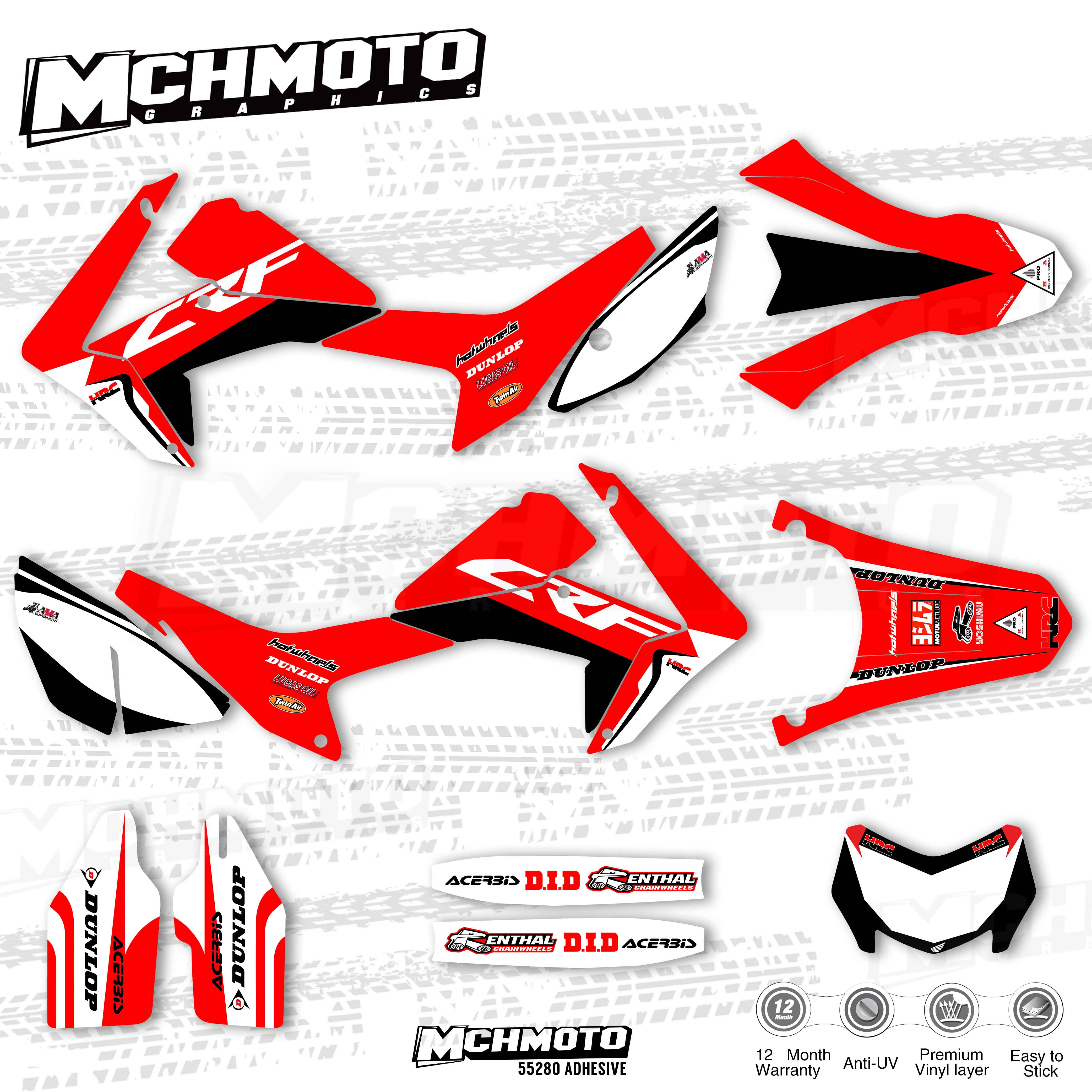 MCHMFG Graphics Kit for Honda 12-16 17-20 CRF250L ... – Vicedeal