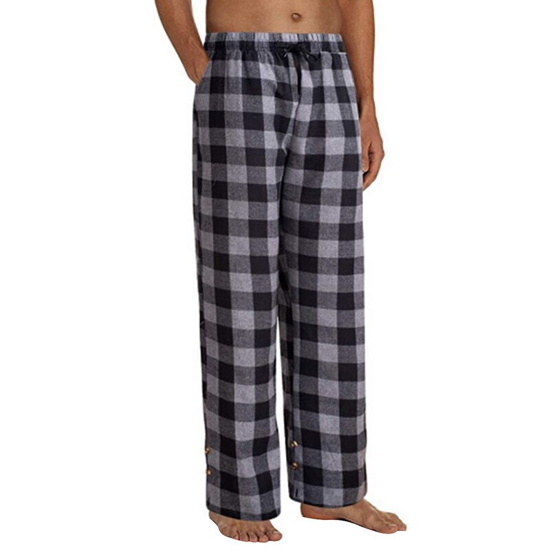 Mannen Plaid Pyjama Broek Slaap Lounge Broek Losse... – Vicedeal