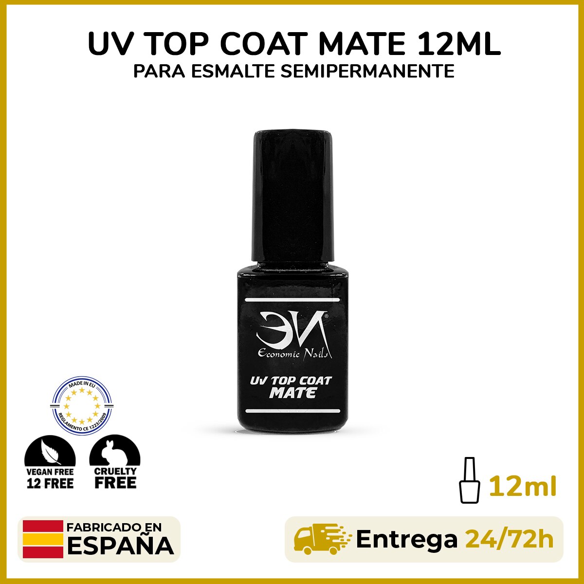 En UV Top Coat matte 12ml, pour émail semi-permane... – Grandado