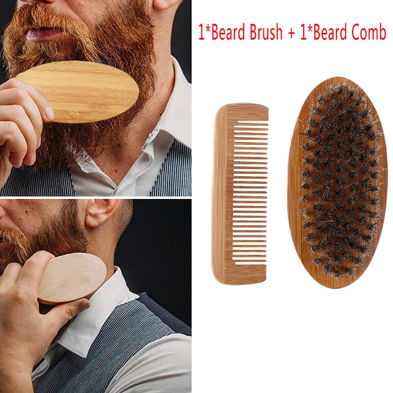 Baard Borstel Varkenshaar Voor Mannen Snor Scheren... – Vicedeal